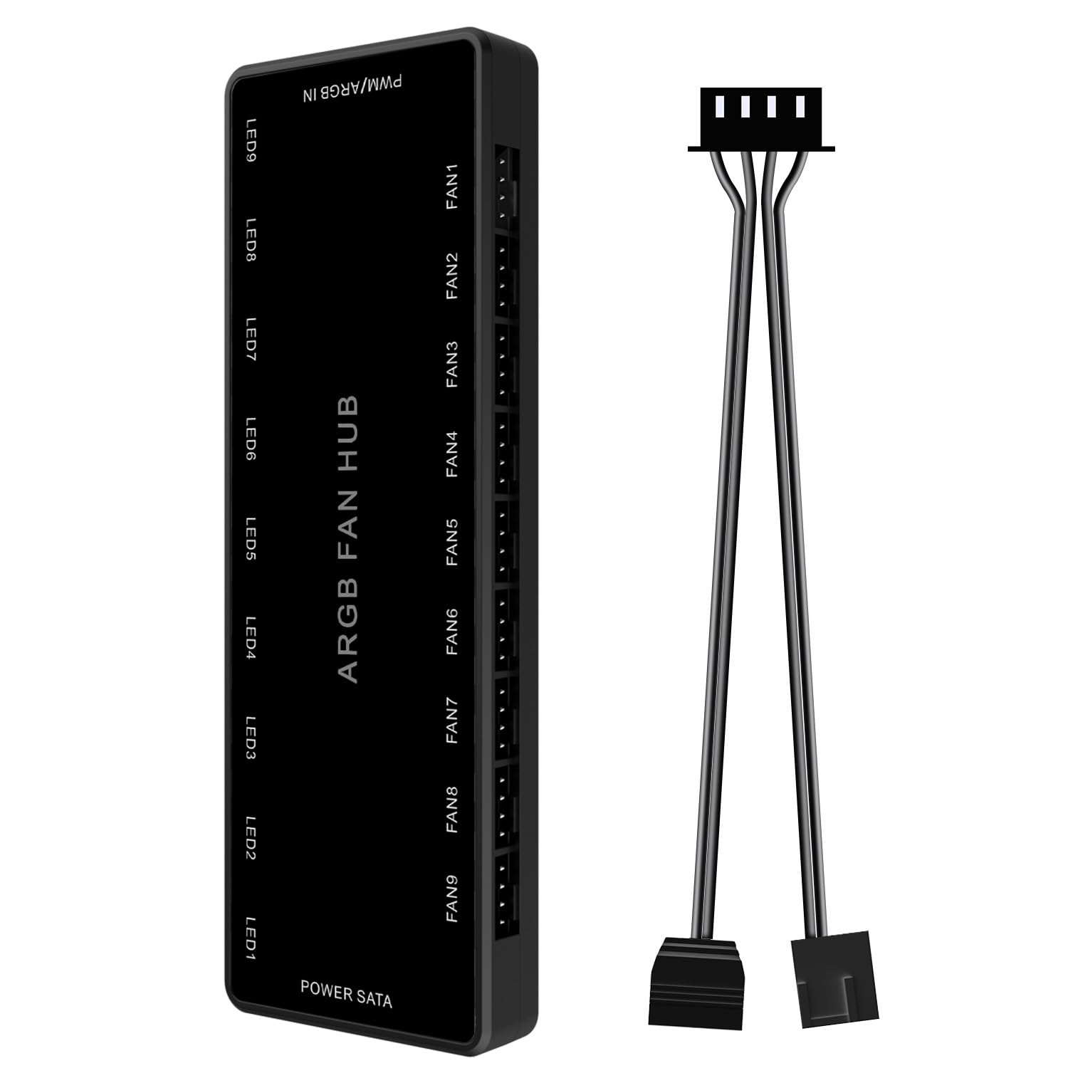 Amazon.com: ARGB PWM Fan Hub, Addressable 5V-3PIN ARGB 12V 4PIN PWM 2 ...