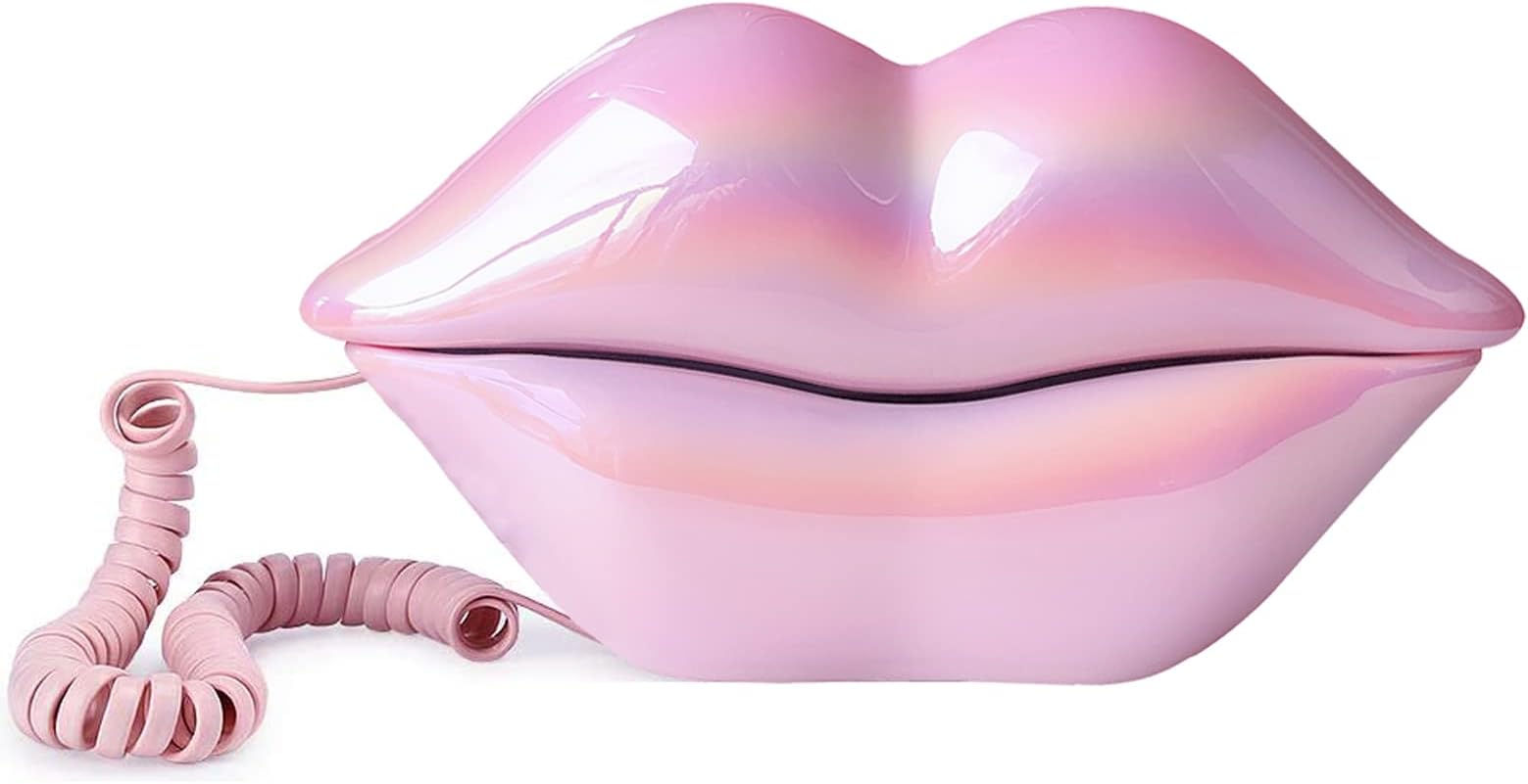 Amazon.com : Lips Telephone Novelty Rose Red Mouth Lip Shaped Phone ...