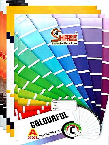 Shree Exclusive Long Notebook, size A4-XXl, Single Line - Pack of 8 ...