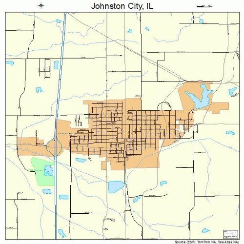 Amazon.com: Large Street & Road Map of Johnston City, Illinois IL ...