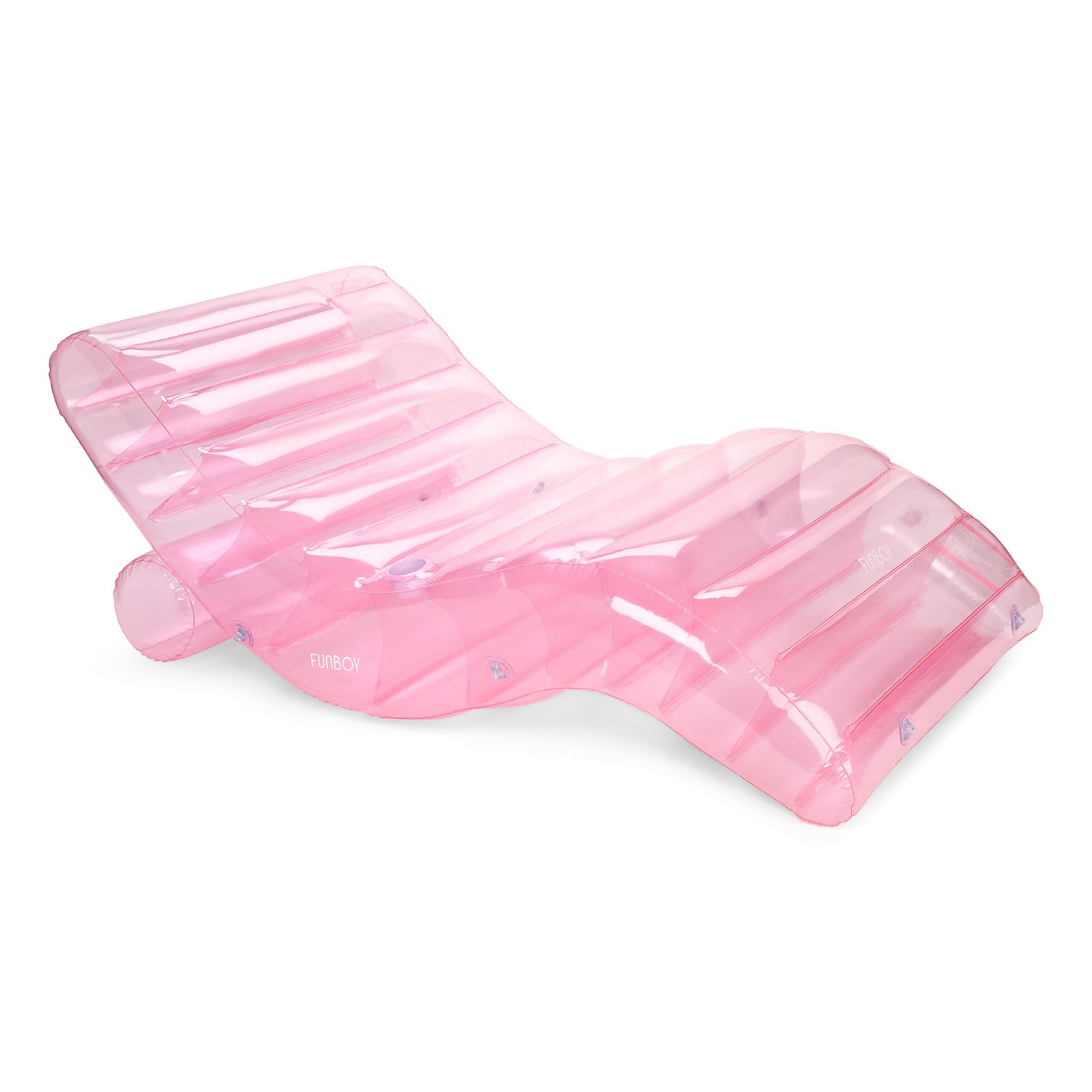 Amazon.com: FUNBOY Giant Inflatable Luxury Clear Pale Pink Chaise ...