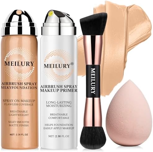 Amazon.com : AirBrush Foundation Spray Set, Spray Foundation Makeup and ...
