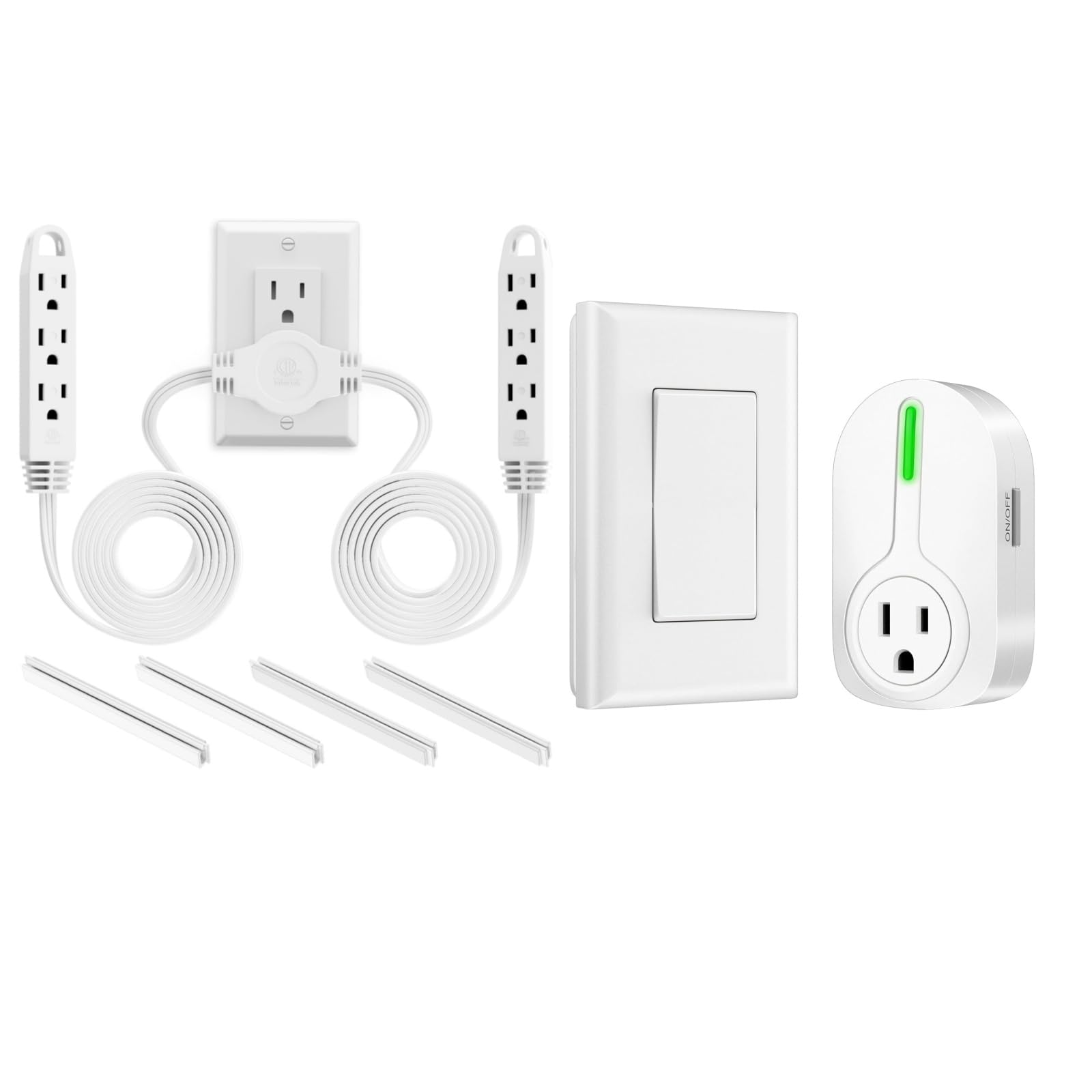 Amazon.com: K KASONIC 3 Prong 12 Feet Twin Extension Cord Power Strip ...