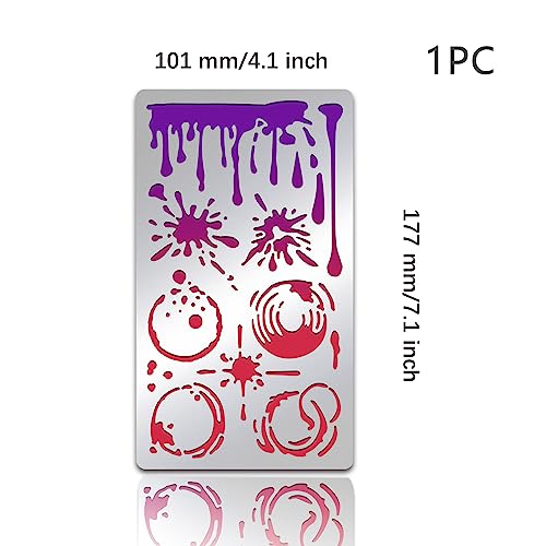 INFUNLY Stain Splatter Stencils for Painting 4X7″ Stainless Steel ...