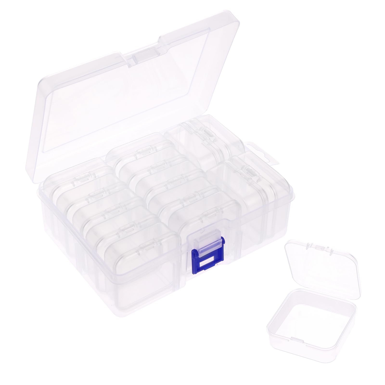 Amazon.com: Bead Organizer Box, 14 Pcs Small Clear Craft Storage ...