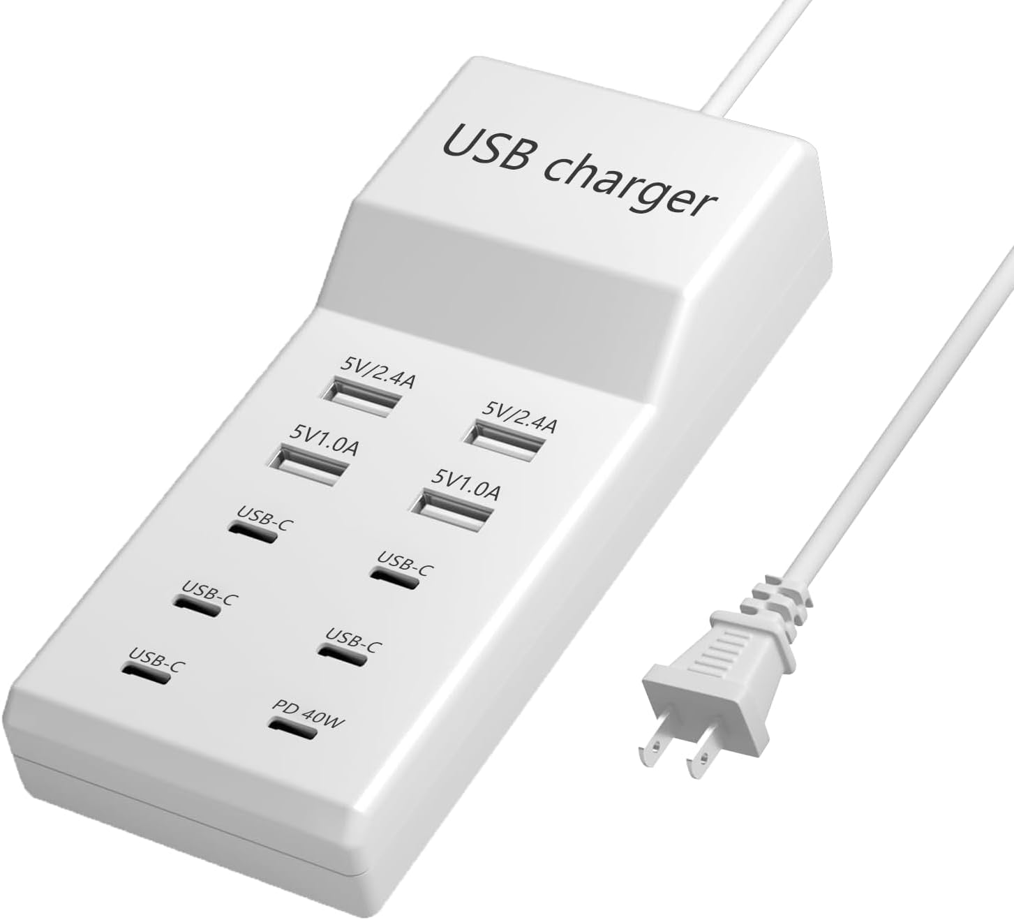 Amazon.com: Multiport USB Charger, 6 Port USB Charging Station for ...