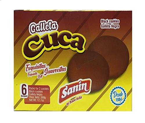 Amazon.com: SANIN Galleta Cuca 6 Duopack 360 gr. | Black Cookies 6 Pack ...