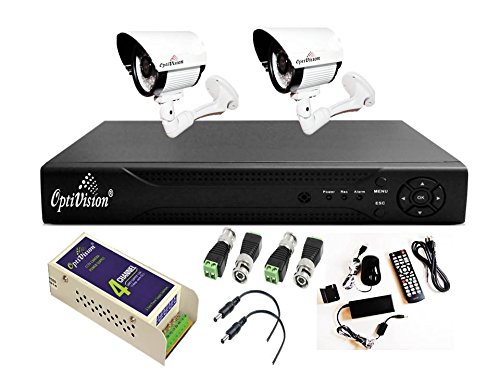 Buy Optivision 4Channel Combo kit - 2Outdoor 36IR Night-Vision CCTV ...