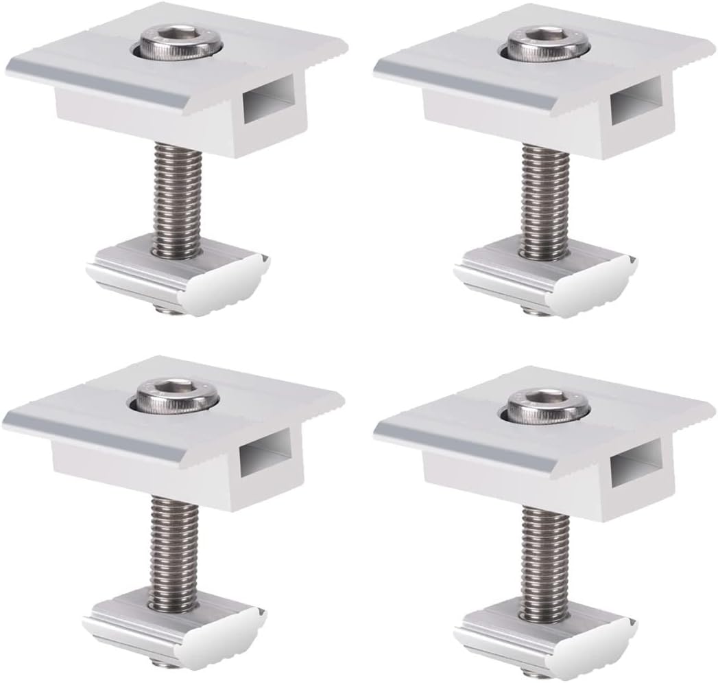 Amazon.com : HOUSON 4 Pack Solar Panels Centre Clamp Aluminium PV ...