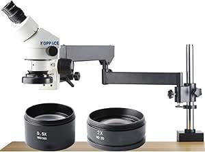 Amazon.com: KOPPACE 3.5X-90X Binocular Stereo Industrial Microscope Eyepiece WF10X/20 WF20X/10 ...