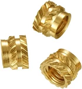 Amazon.com: HDNSAUD Brass Knurled Nuts M1.4 M1.6 M2 M2.5 M3 M4 M5 M6 m8 Brass Hot Melt Insert ...