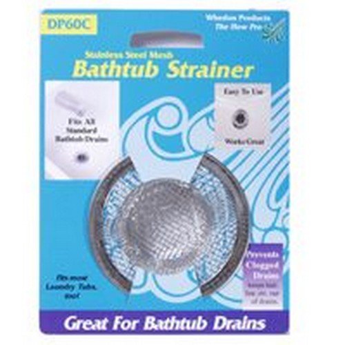 Mesh Bathtub Strainer with Chrome Ring for Bathtub Drain, Stainless ...