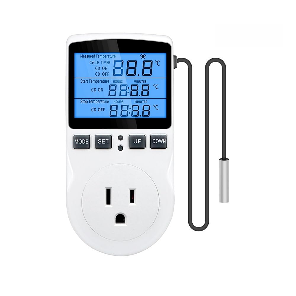 Amazon.com: Digital Temperature Controller Thermostat Timer, Reptile ...
