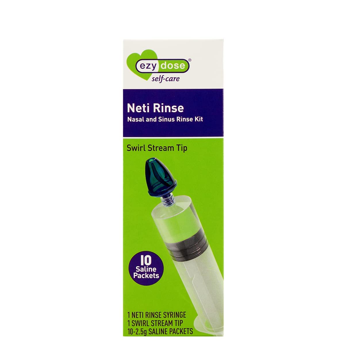 Snapklik.com : Ezy Dose Sinus And Allergy Relief Syringe Nose Rinse For Home Or Travel Includes ...