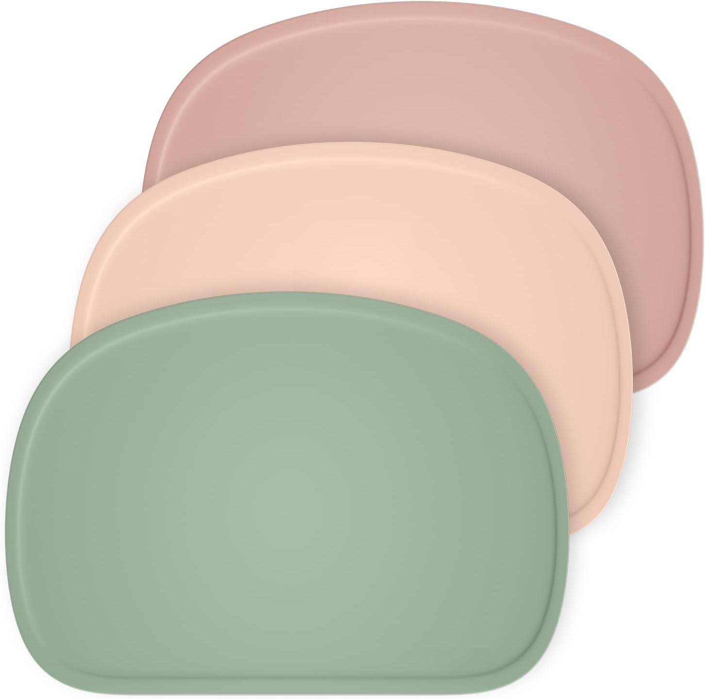 Amazon.com: Cuddle Campus Set of 3 Silicone Placemats with Raised Edges ...