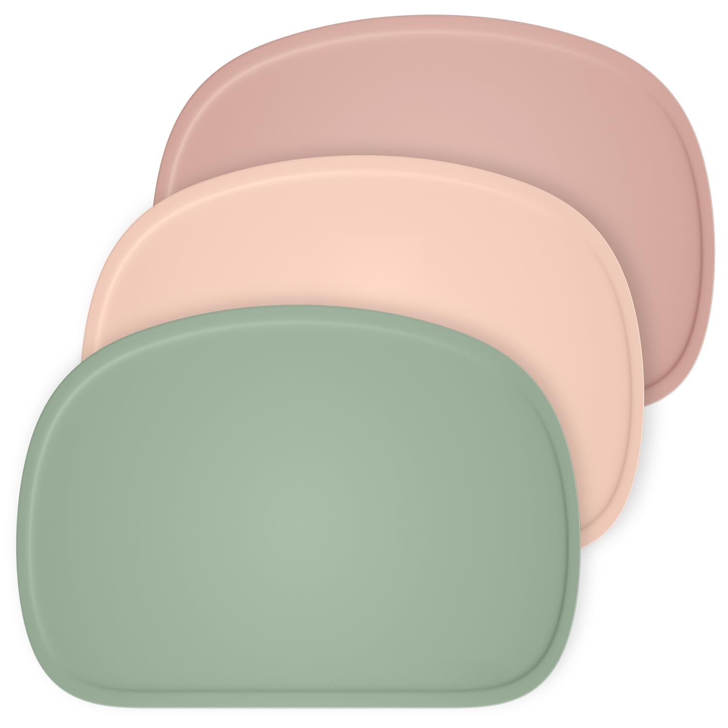 Amazon.com: Cuddle Campus Set of 3 Silicone Placemats with Raised Edges ...