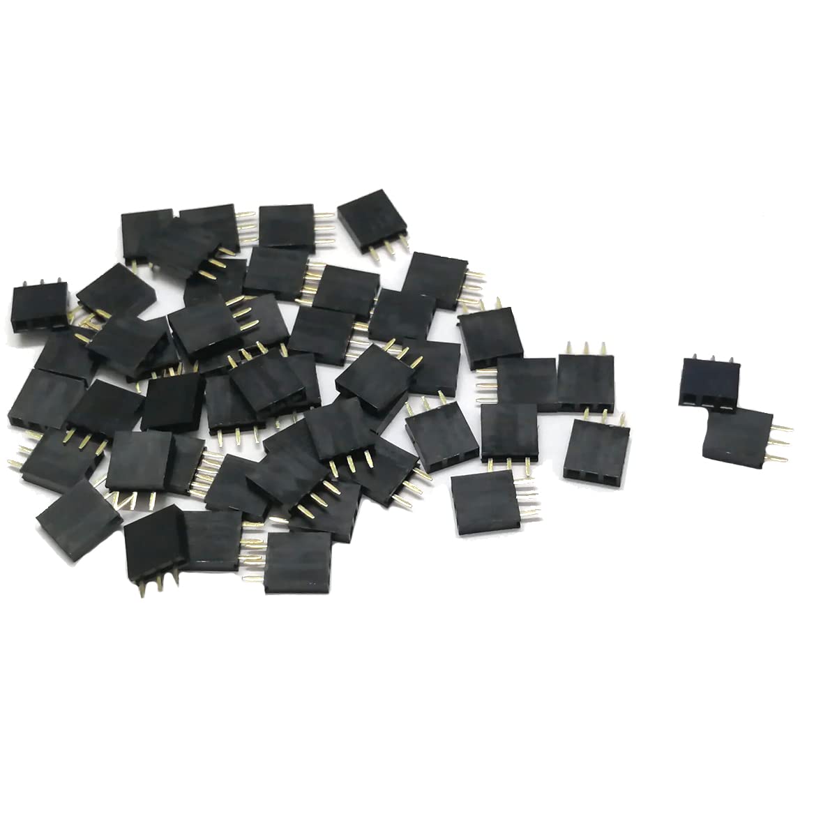 Snapklik.com : Female Pin Headers 2.54mm Pitch 1X 3Pins Single Row ...