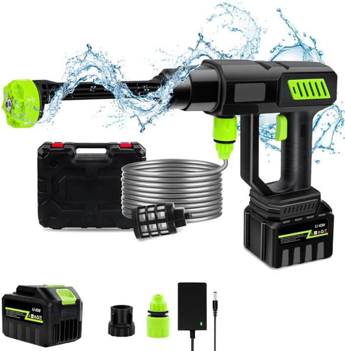 High Pressure Washer 6 in 1 Nozzle, Max 95Bar Cordless Pressure Washer ...