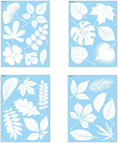 Amazon.com: Payutou Leaf Window Sticker Anti-Collision Window Stickers ...