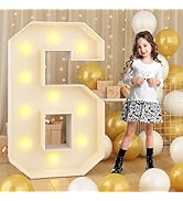 Amazon.com: 4ft Light Up Numbers Marquee 50 Numbers with Lights White ...