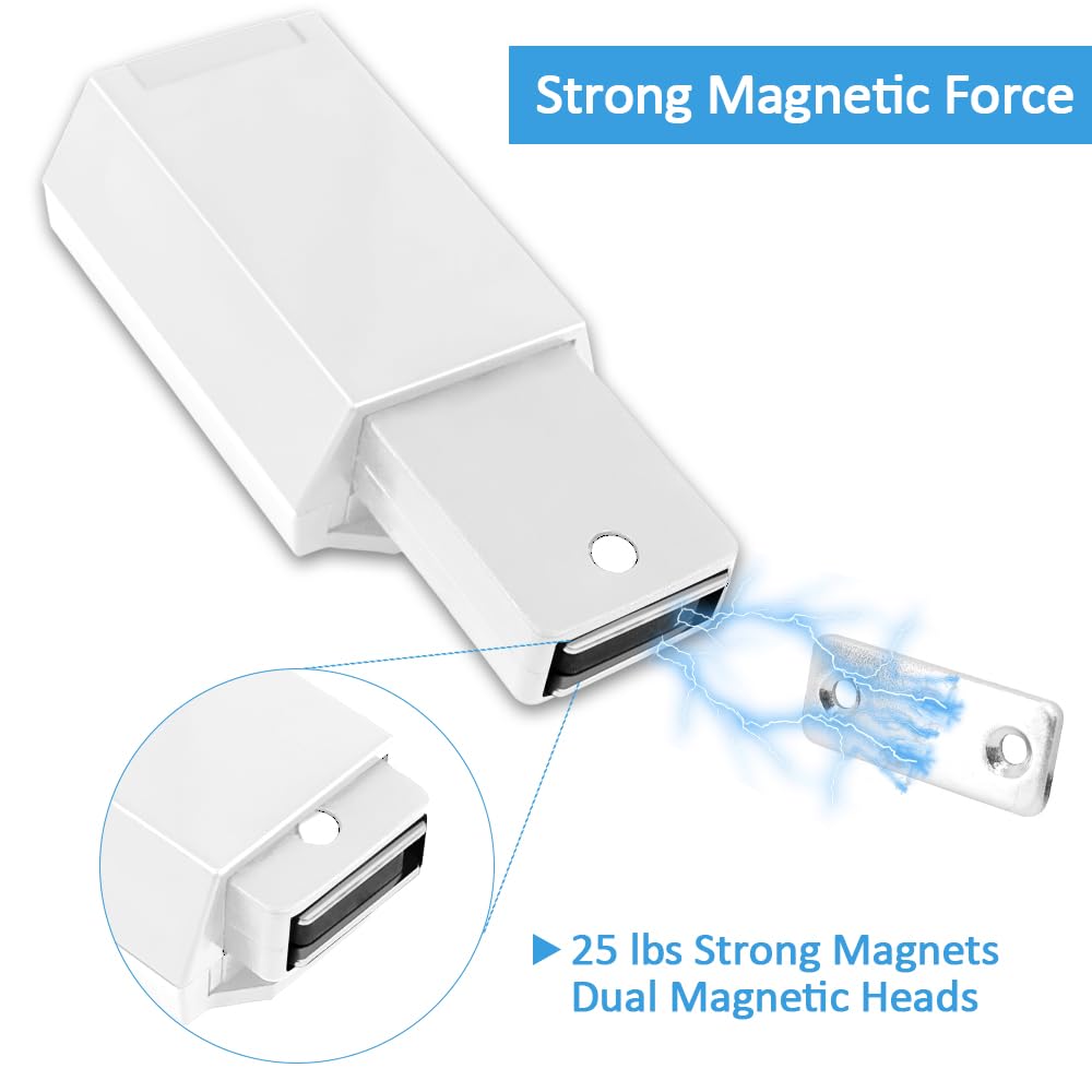 Snapklik.com : Heavy Duty Push To Open Door Latch,20 Pack White ...