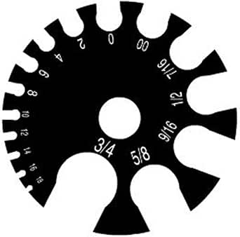 Amazon.com: Black Acrylic Gauge Wheel for Measuring Body Jewelry ...
