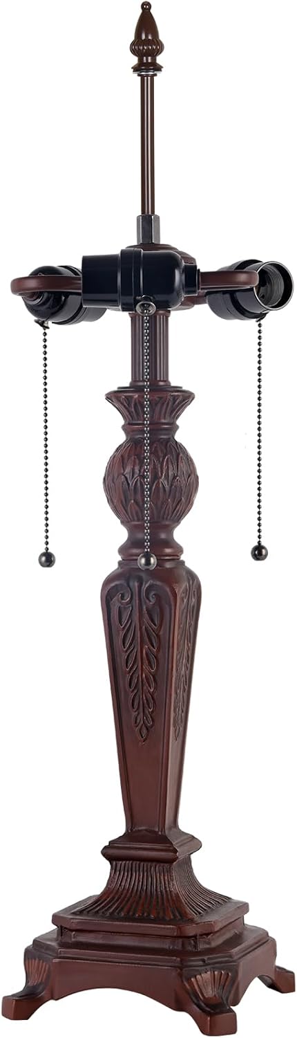 Capulina Tiffany Table Lamp Base with 3-Light Sockets Zinc Alloy Desk ...