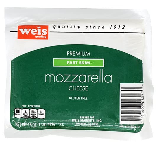 Amazon.com: Weis Quality, Cheese Premium Part Skim Mozzarella Ball, 16 ...