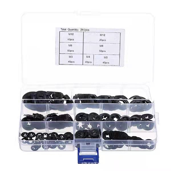 Starlock Washers Quick Lock Starlock 280pcs M3 M4 M5 M6 M8 M10 M12 ...