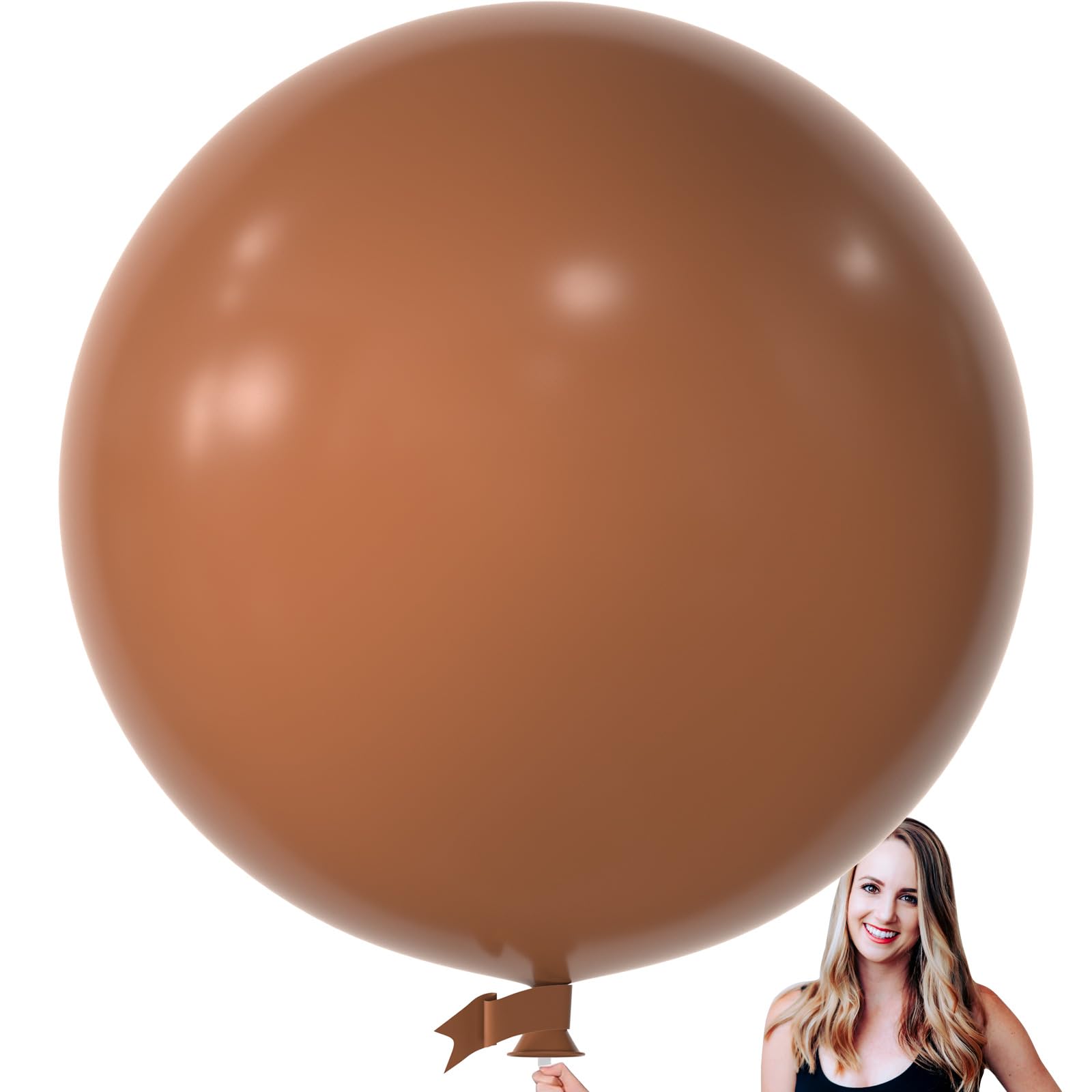Amazon.com: KALOR 36 Inch Giant Brown Balloons, 6 Pack Large Round ...