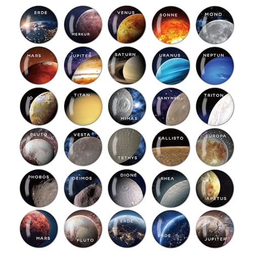 BIROYAL 30 Pieces Solar System Magnets – Solar System Space – Astronomy ...