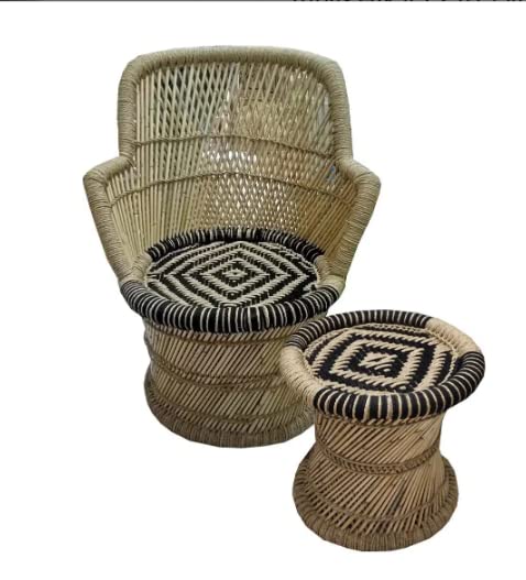 YASHIKA CREATION ! Handicraft Bamboo Sarkanda Chair Flower Pattern for ...