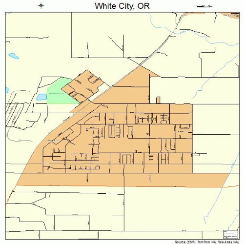 Amazon.com : Large Street & Road Map of White City, Oregon OR - Printed ...