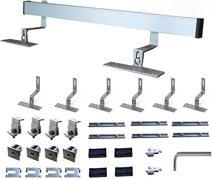 Amazon.com: Solar Panel Mounting Bracket Kit to Metal Roof Sloped or ...