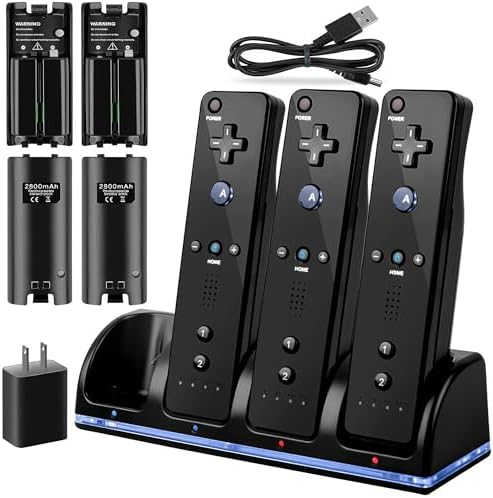 Amazon.com: 4-in-1 Charger Station for Wii/Wii U Remote Controller ...