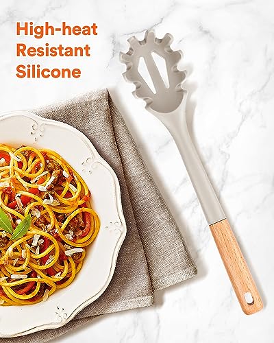 Snapklik.com : Silicone Pasta Fork, Kitchen Heat Resistant Noodle Spoon ...