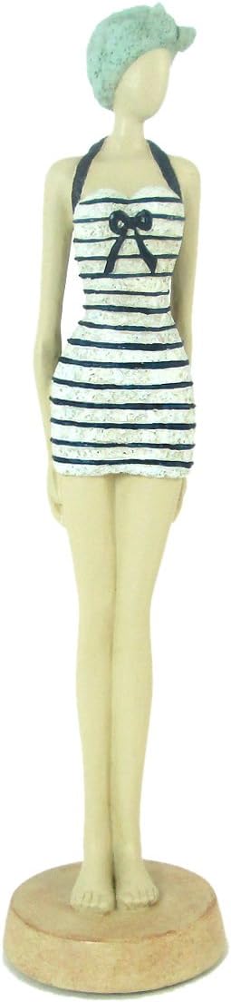 Amazon.com: Bathing Beauty in Stripes with Bow Bathing Suit Standing ...