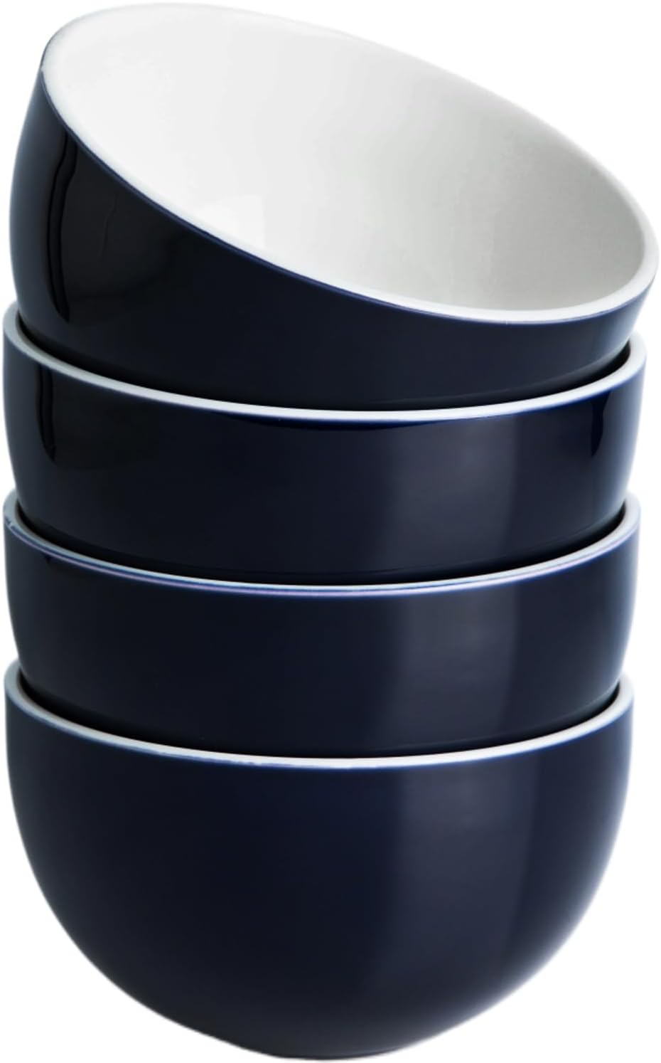 Amazon.com: KITCHENLESTAR 32 OZ Ceramic Cereal Bowls - 6 Inch Blue Soup ...