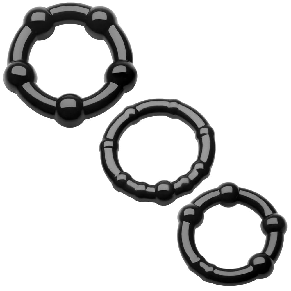 Amazon.com: Romi Male Penis Ring 3 PCS Cock Rings Kits Delay Rings with Massager Bumps for ...
