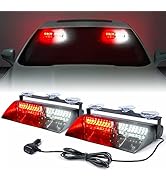 Amazon.com: Xprite Red LED Emergency Dash Strobe Light, 16 LED High ...