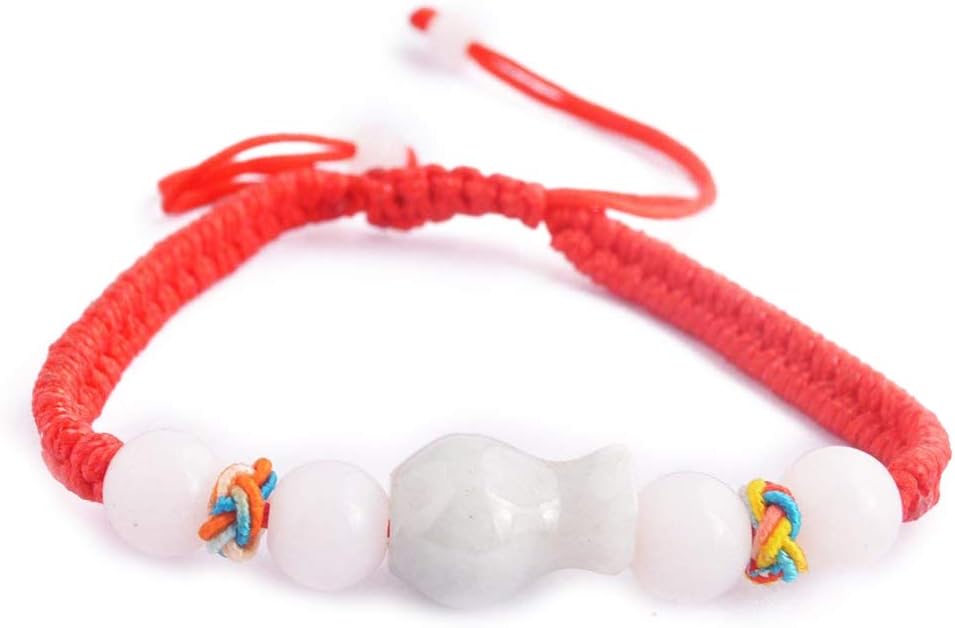 Amazon.com: Feng Shui Red String Bracelet with Jade Ingot + One Free ...