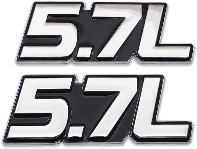 Amazon.com: 2X Metal 5.7L Logo Emblem Premium 3D 5.7 Badge Car Door ...