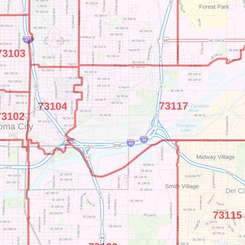 Printable Oklahoma City Zip Code Map Tulsa Zip Code Map With Streets