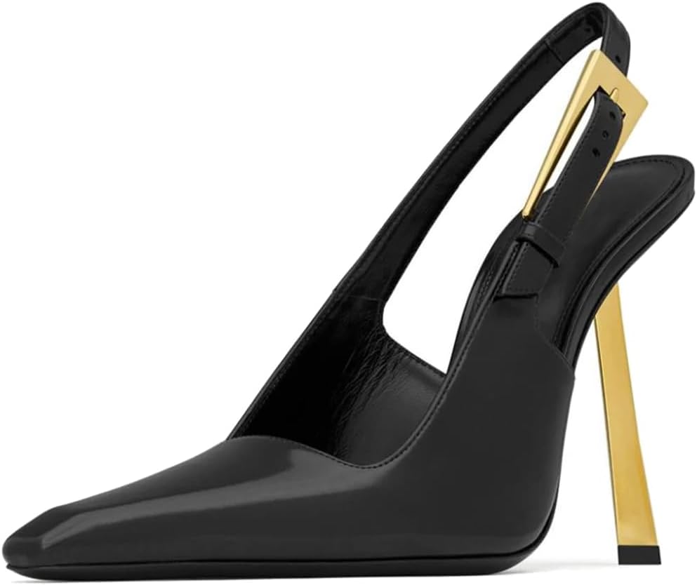 Amazon.com | Vertundy Women's Slingback Stilettos Pumps - Small Square ...