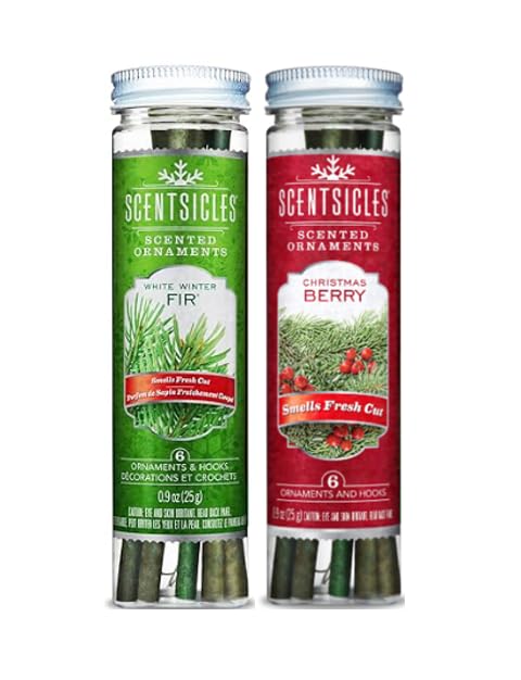 Amazon.com: Scentsicles White Winter Fir and Christmas Berry Scented ...