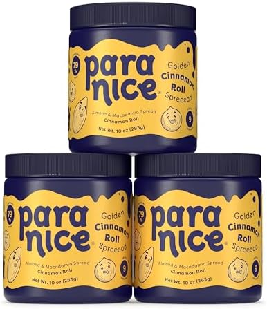 Amazon.com : Paranice - Golden Cinnamon Roll Spread - 79% Almond and Macadamia - Sugar Free ...