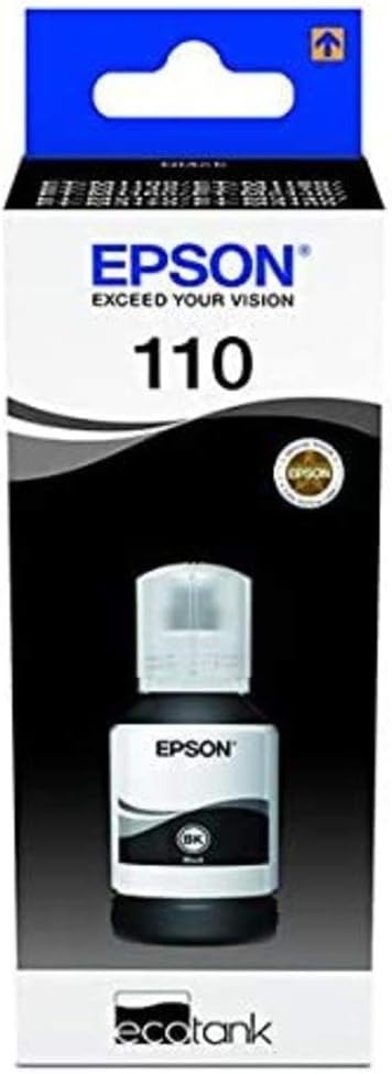 Epson 110 Ecotank Ink Bottle, Pigment Black For Printer Refill, 120Ml ...