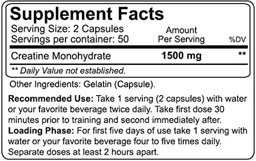 Nutrakey Cápsulas de monohidrato de creatina fórmula ultra micronizada ...