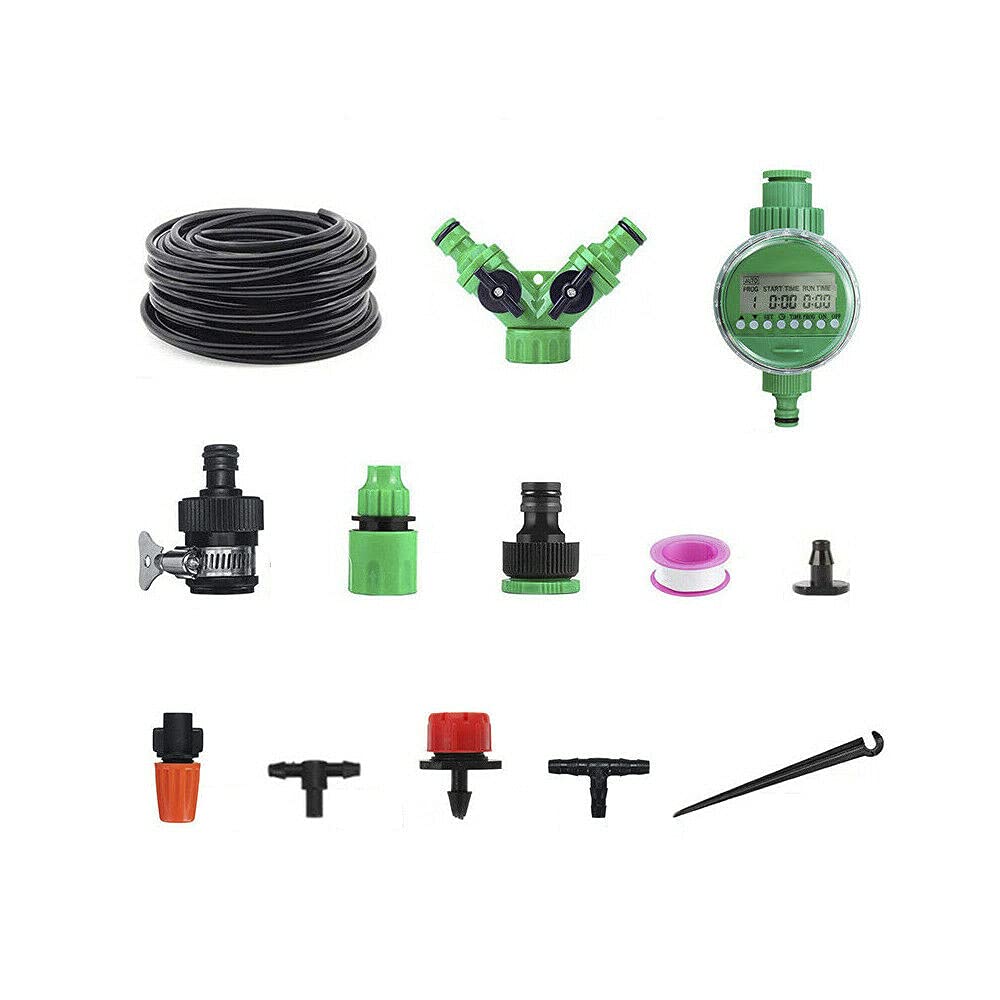 50M Hose Garden Irrigation System with Timer Plant Watering DIY Micro ...