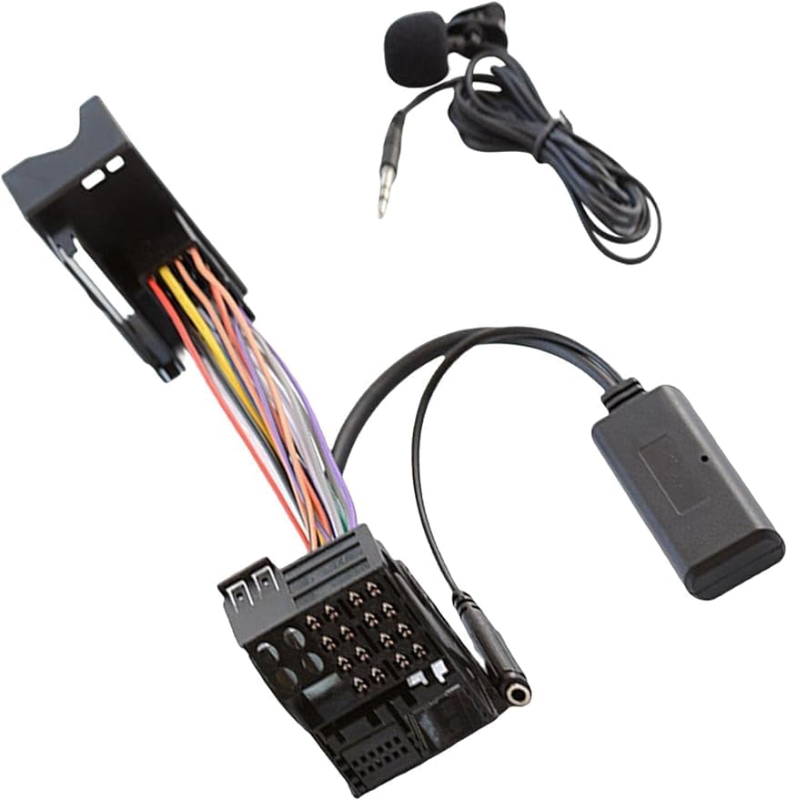 Car Audio Adapter with Microphone Handsfree Call Stereo AUX‐in Adapter ...